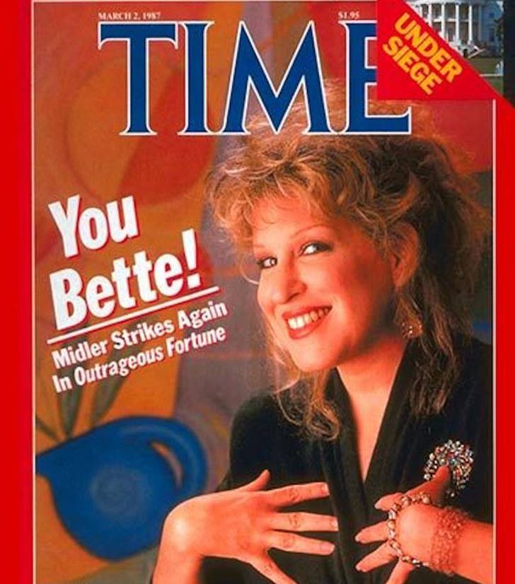 38 years ago today, March 2, 1987, TIME Magazine Cover – Bette Midler ...